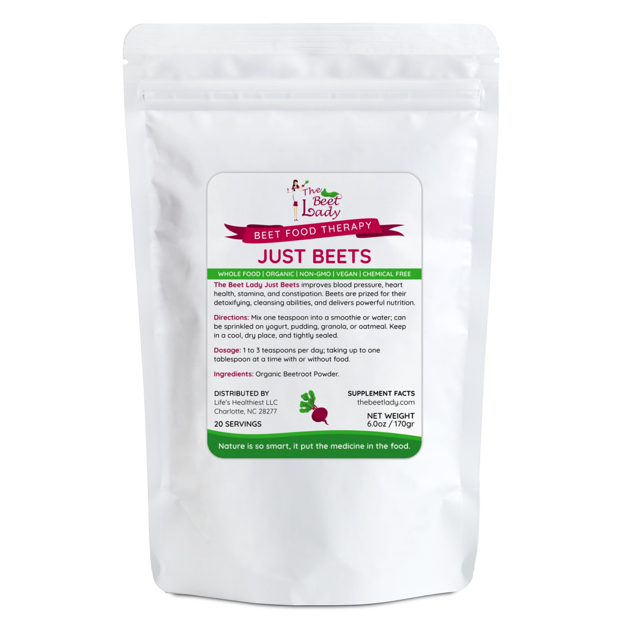 The Beet Lady JUST BEETS Beet Food Nutritional Therapy powder. Organic ...