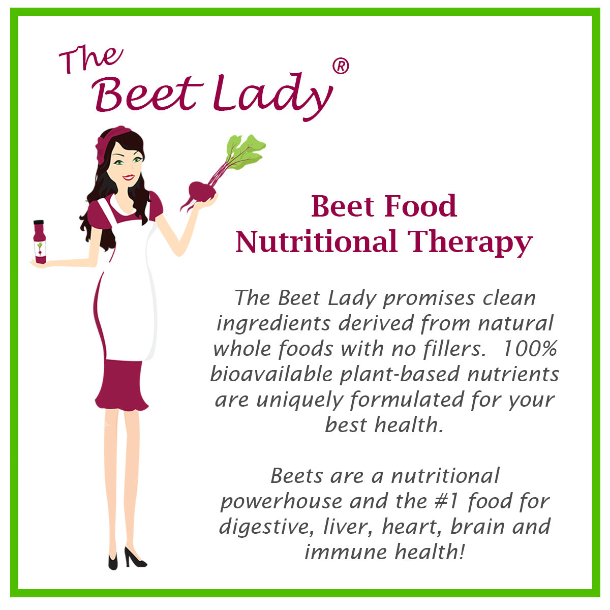The Beet Lady Beet Food Nutritional Therapy Blends and Beet Ketchup